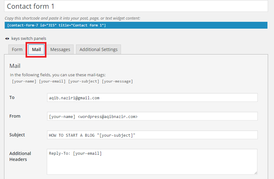 Add Contact Form in WordPress using Contact Form 7 Plugin